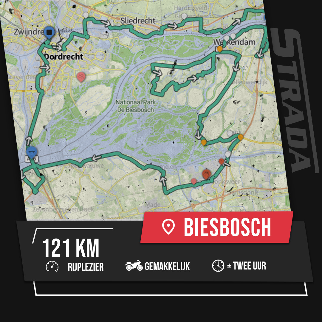 Strada Motoren Dongen - Ontdek de Biesbosch motorroute